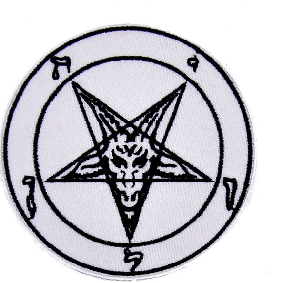 Accessories | White Baphomet Goat Head Patch Embroidered Iron On | Poshmark
